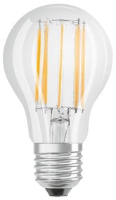 Průhledná LED žárovka E27 11 W CLASSIC A, studená bílá
