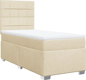 Box spring postel s matrací krémová 80 x 200 cm textil 3292620