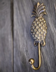 Mosazný věšák / háček Pineapple 18 cm