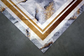 BE Koberec Porte 2001 GREY GOLD - šedozlatý obdélníkový Rozměr: 50x80 cm