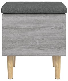 Úložná lavice šedá sonoma 42 x 42 x 46 cm kompozitní dřevo