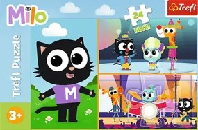 Trefl - Puzzle - Milo a kočky MAXI / 24 dílků / 60 x 40 cm / věk 3+