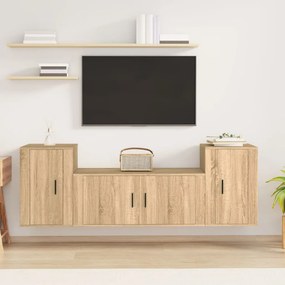 3dílný set TV skříněk dub sonoma kompozitní dřevo 3188513