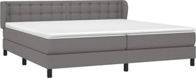 Box spring postel s matrací tmavě šedá 200x200 cm textil 3126590