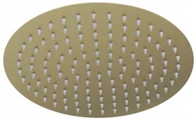 Gamma Gamma, kulatá sprchová nerezová hlavice 25 cm, zlatá matná, GMA-DMO25-BGD