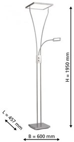 Leuchten Direkt 11722-55 - LED Stmívatelná lampa MARIAN LED/33W/230V + LED/3,6W