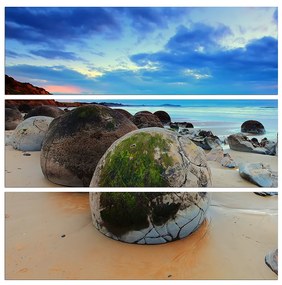 Obraz na plátně - Balvany na pláži  - čtverec 307C (75x75 cm)