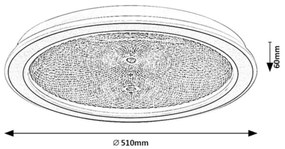 Rabalux 71282-LED Stmív. stropní svítidlo ZOFRAEL 34W/230V 3000-6500K pr.51cm+DO