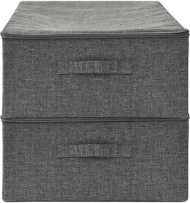 Úložné boxy 2 ks textil 70 x 40 x 18 cm antracitové 332904