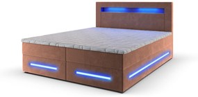 MSL Kontinentální čalouněná postel MANA (140 x 200 cm) Barva látky: SOFT 11
