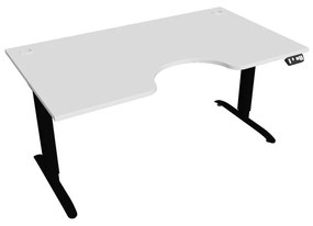 Hobis Motion Elektr. nastavitelný stůl 160x90 s pamětí - HOBIS ERGO MOTION MSE 2M 1600 Dekor stolové desky: bílá, Barva kovové podnože: černá