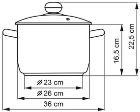 KOLIMAX - české nerezové nádobí Hrnec s poklicí KOLIMAX PREMIUM 26 cm, 8,0 l