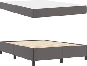 Rám postele s matrací Šedá 160 x 200 cm textil 3399012