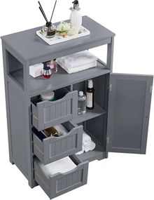 Koupelnová skříňka Yaheetech – tmavě šedá (266028049113)