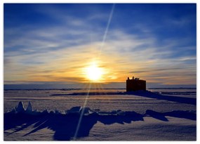 Skleněný obraz - polární krajina (70x50 cm)