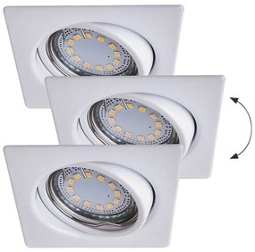 Rabalux LED zápustné bodové svítidlo Lite 3x3W | 720lm | 3000K | IP40 - set 3 svítidel, bílá