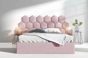 Eka Čalouněná postel Lucy 3 - 140x200 cm Barva látky Trinity: Světle růžová (Trinity 2319), Úložný prostor: Bez úložného prostoru
