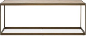 Hnědý/v přírodní barvě konferenční stolek s deskou v dubovém dekoru 40x120 cm Grenoble – Premier Housewares
