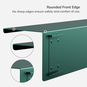Polička na zeď JOANNE 400 mm, Modern: lahvově zelená