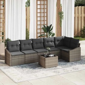 Set pohovek 7 ks Šedá polyratan 3346749