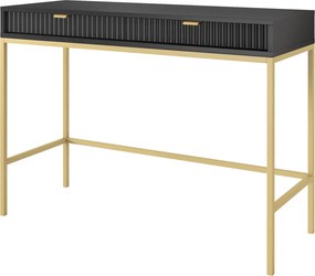 Toaletka NOVA cc T104 | se zásuvkami | 104 cm | černá/zlatá