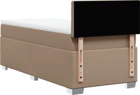 Box spring postel s matrací cappuccino 90x200 cm umělá kůže 3286107