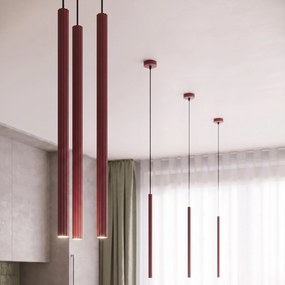 Sollux Lighting Závěsné svítidlo ARCHE 3P bordó