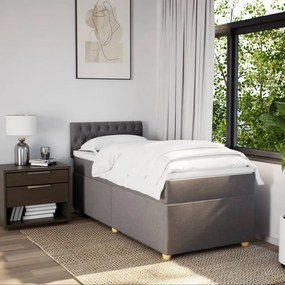 Box spring postel s matrací taupe 90x200 cm textil 3286574