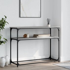 Konzolový stolek šedý sonoma 100x35,5x75 cm kompozitní dřevo - Default Title