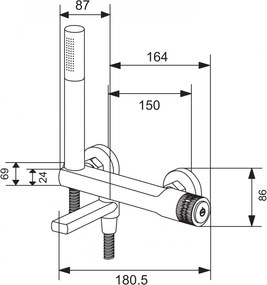 Mexen Diamond vanová baterie, černá, 71530-70