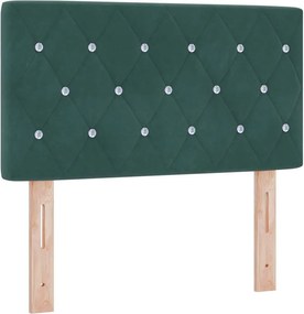 Postel s boxspringem s matrací Tmavě zelená 80 x 200 cm samet 3339071
