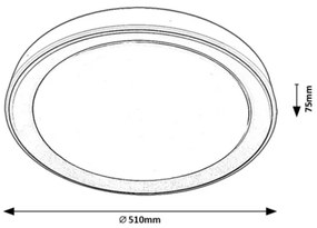 Rabalux 3510-LED RGB Stmívatelné stropní svítidlo EVEREST LED/40W/230V Wi-Fi +DO