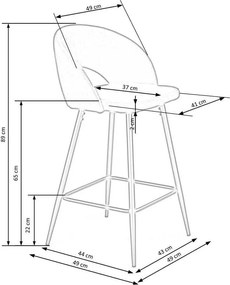 Barová židle Barnes, krémová