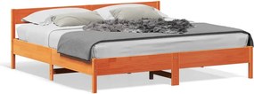 Postel bez matrace voskově hnědá 200 x 200 cm masivní borovice 3216211
