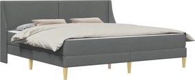 Rám postele s matrací s čelo Tmavě šedá 180 x 200 cm Polyester 3414750