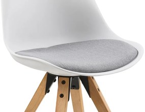 Dima jídelní židle bílá / světle šedá