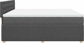 Box spring postel s matrací tmavě šedá 180x200 cm textil 3289850