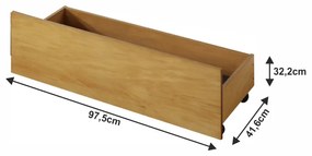 Úložný prostor pod postel (2 ks) Minea (dub). 1016029