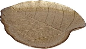 Podnos ve tvaru zlatého listu 28 cm