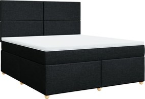 Box spring postel s matrací černá 180x200 cm textil 3291354