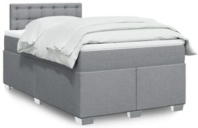 Box spring postel s matrací světle šedá 120 x 200 cm textil 3285869