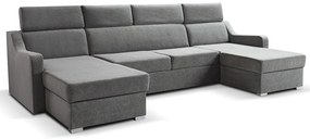 Sedací souprava MIKELI U | 158x288x158 cm | rozkládací + 2x úložný prostor | pretty 17 šedá