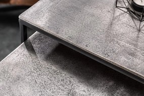 Konferenční stolek Sada prvků 2 stříbrná černá / 40387