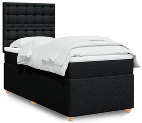 Box spring postel s matrací černá 100 x 200 cm textil 3293507