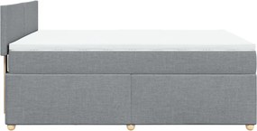 Box spring postel s matrací světle šedá 160 x 200 cm textil 3289024