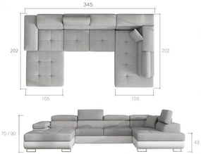 Eltap sedací souprava RODRIGO potahový materiál: basic, roh: levý