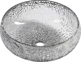 Sapho Beauty - Umyvadlo na desku, průměr 42 cm, bez přepadu, černá/sklo TY306