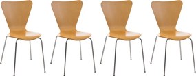 Sada 4 konferenčních židlí Calisto – přírodní