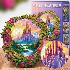 EscapeWelt Dřevěné puzzle Kouzelný les / 200 dílků /  Obtížnost: střed