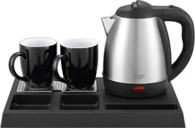 Adler AD 1354 černá, nerez / Hotelový set s konvicí / 1,2 L / 1500 W /